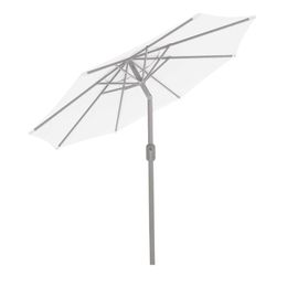 Sonnenschirm / Balkonschirm 3,5m rund / Stofffarbe weiss / Gestell silber | paramondo interpara