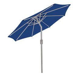 Sonnenschirm / Balkonschirm 3,5m rund / Stofffarbe blau / Gestell silber | paramondo interpara