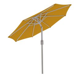 Sonnenschirm / Balkonschirm 3,5m rund / Stofffarbe gelb / Gestell silber | paramondo interpara