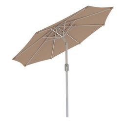 Sonnenschirm / Balkonschirm 3,5m rund / Stofffarbe creme / Gestell weiss | paramondo interpara