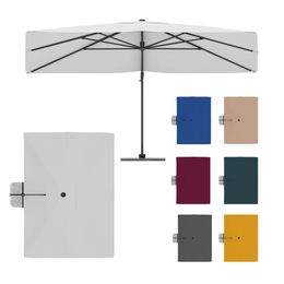 Ampelschirm 4x3m weiss / Gestell anthrazit - paramondo parapenda - inkl. Standkreuz