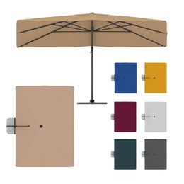 Ampelschirm 4x3m creme / Gestell anthrazit - paramondo parapenda - inkl. Standkreuz