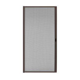 Fliegengittert&uuml;r / 3-in-1 T&uuml;rrollo Zanzara | Rahmen: Aluminium | 125 x 220 cm, braun | JAROLIFT Insektenschutz