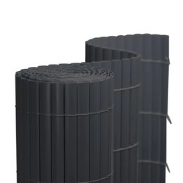 PVC Sichtschutzmatte | 80x300 cm, grau | JAROLIFT Sichtschutz / Sichtschutzzaun aus Kunststoff f&uuml;r Balkon, Garten, Terrasse