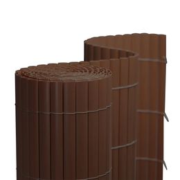 PVC Sichtschutzmatte | 90x400 cm, braun | JAROLIFT Sichtschutz / Sichtschutzzaun aus Kunststoff f&uuml;r Balkon, Garten, Terrasse