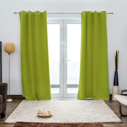 &Ouml;senvorhang | verdunkelnd 140 x 245cm, hellgr&uuml;n | 1er Pack | VICTORIA M