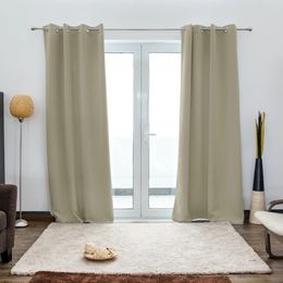 &Ouml;senvorhang | verdunkelnd 140 x 245cm, hellgrau | 1er Pack | VICTORIA M