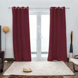 &Ouml;senvorhang | verdunkelnd 140 x 245cm, bordeaux | 1er Pack | VICTORIA M