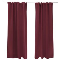 Vorhang mit Kr&auml;uselband | verdunkelnd 140 x 245cm, bordeaux | 1er Pack | VICTORIA M