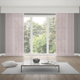 Verdi Collection Gardine mit Schlaufenband + Leinen-Optik | halbtransparent, 145 x 245 cm, taupe, 2 St&uuml;ck