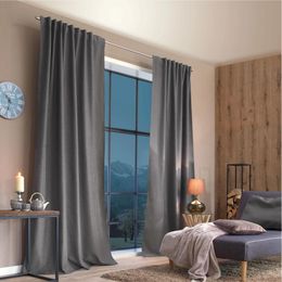 Home Wohnideen ESKIMO Thermo-Vorhang mit Kombiband | blickdicht, 135 x 245 cm, grau, 2 St&uuml;ck