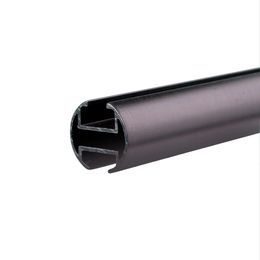 Gardinenstange mit Innenlauf | 19 mm, 140 cm L&auml;nge, anthrazit geb&uuml;rstet