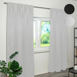 Home Wohnideen BLACKY Brandschutz-Vorhang B1 mit Kombiband | verdunkelnd, 135 x 245 cm, wei&szlig;