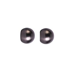 Endst&uuml;ck f&uuml;r Gardinenstange | 19 mm, anthrazit geb&uuml;rstet, Kugel-Ball, 2 St&uuml;ck