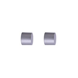 Endst&uuml;ck f&uuml;r Gardinenstange | 19 mm, silber, Kappe, 2 St&uuml;ck