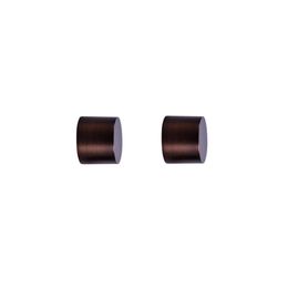 Endst&uuml;ck f&uuml;r Gardinenstange | 19 mm, rot-bronze geb&uuml;rstet, Kappe, 2 St&uuml;ck