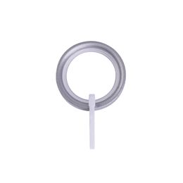 Gardinenring-Flachring mit Faltenlegehaken | 19 mm, silber, 20 St&uuml;ck
