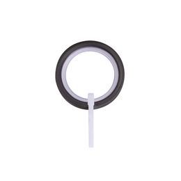 Gardinenring-Flachring mit Faltenlegehaken | 19 mm, anthrazit geb&uuml;rstet, 50 St&uuml;ck
