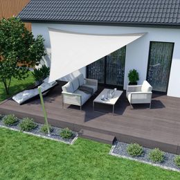 Sonnensegel | dreieckig, 3x3x3 m, wasserabweisend, cremewei&szlig; | JAROLIFT Sonnensegel Dreieck f&uuml;r Terrasse, Balkon, Garten