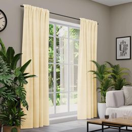VICTORIA M Premium Line Gardinen und Vorh&auml;nge | Velvet, blickdicht, elfenbein