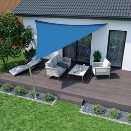 Sonnensegel | rechtwinklig-dreieckig, 6x4,2x4,2 m, wasserabweisend, azurblau | JAROLIFT Sonnensegel Dreieck f&uuml;r Terrasse, Balkon, Garten