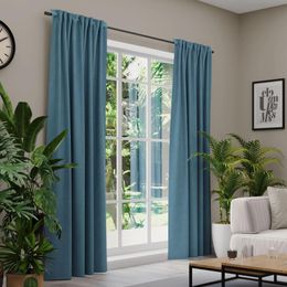 VICTORIA M Premium Line Gardinen und Vorh&auml;nge | Cosy, blickdicht, blau