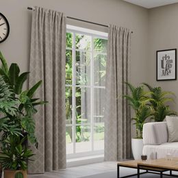 VICTORIA M Premium Line Gardinen und Vorh&auml;nge | Shiny Palace, blickdicht, beige