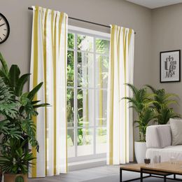 VICTORIA M Premium Line Gardinen und Vorh&auml;nge | Noble, halbtransparent, gelb