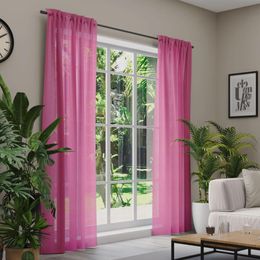 VICTORIA M Premium Line Gardinen und Vorh&auml;nge | Classic, halbtransparent, rosa