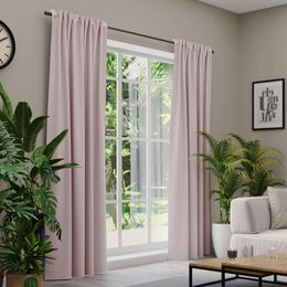 VICTORIA M Premium Line Gardinen und Vorh&auml;nge | Boho, blickdicht, rosa