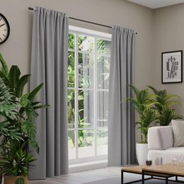VICTORIA M Premium Line Gardinen und Vorh&auml;nge | Boho, blickdicht, anthrazit