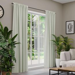 VICTORIA M Premium Line Gardinen und Vorh&auml;nge | Boho, blickdicht, mint