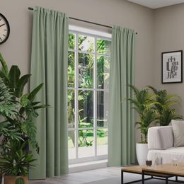 VICTORIA M Premium Line Gardinen und Vorh&auml;nge | Linen, blickdicht, mint