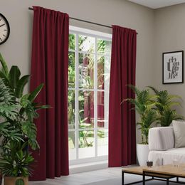 VICTORIA M Premium Line Gardinen und Vorh&auml;nge | Cosy, blickdicht, bordeaux
