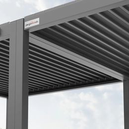 pergomondo Verbindungsset f&uuml;r Pergola mit Lamellendach | 3 m, wei&szlig;
