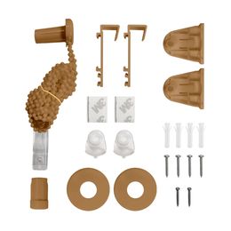 VICTORIA M Ersatzteil-Set komplett f&uuml;r Klemmfix Doppelrollo / Duorollo | braun