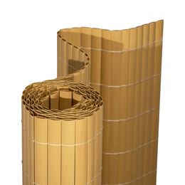 Premium PVC Sichtschutzmatte | 140x500 cm, bambus | JAROLIFT Sichtschutz / Sichtschutzzaun aus Kunststoff f&uuml;r Balkon, Garten, Terrasse