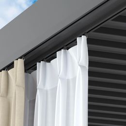 pergomondo Gardinenschienenset f&uuml;r Pergola mit Lamellendach | 3 x 3 m, anthrazit