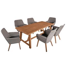 Garden Pleasure Gartenm&ouml;belset 'Oakland' f&uuml;r 6 Personen Akazienholz
