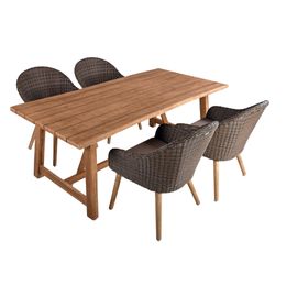 Garden Pleasure Gartenm&ouml;belset 'Oakland' f&uuml;r 4 Personen Akazienholz