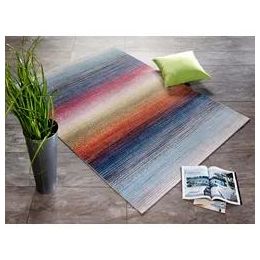 Teppich OCI DIE TEPPICHMARKE "Rainbow Stripe" Gr. 4, bunt (multi), B:170cm H:5mm L:240cm, Kunstfaser, Teppiche, Teppich, Kurzflor, weiche Microfaser, Wohnzimmer