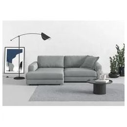 Ecksofa Trendmanufaktur "Bourbon Mega_Ecke mit tollem Sitzkomfort, Breite 250cm, L-Form", grau (grau pinstripe), B:250cm H:84cm T:176cm, 100% Polyester, Sofas, Ecksofa, mit extra hohem Sitzkomfort, auch in Cord erh&auml;ltlich