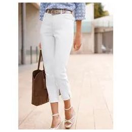 5-Pocket-Jeans Inspirationen, Damen, Gr. 48, Normalgr&ouml;&szlig;en, wei&szlig;, 97% Baumwolle, 3% Elasthan, unifarben, 7/8-L&auml;nge, Jeans 5-Pocket-Jeans
