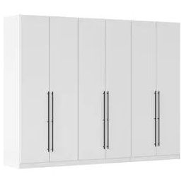 Kleiderschrank Rauch "Dreht&uuml;renschrank Schrank Garderobe W&auml;scheschrank Schlafzimmer AVOLA", wei&szlig; (alpinwei&szlig;), B:271cm H:229cm T:54cm, Holzwerkstoff, Schr&auml;nke, Kleiderschrank, mit hochwertigen Stangengriffen in Schwarz aus Metall MADE IN GERMANY, Topseller