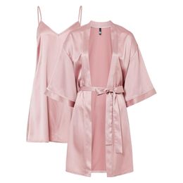 bonprix Morgenmantel-Set: Kimono + Neglig&eacute; (2-tlg.Set), rosa