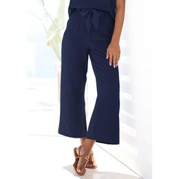 VIVANCE BY LASCANA Schlupfhose 'mit weitem Bein und bequemer Passform' blau Gr. 44 f&uuml;r Damen. Figurumspielend