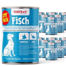 Supravit Hundenassfutter 12 x 410g Fisch
