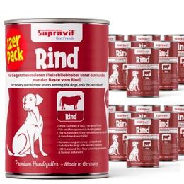 Supravit Hundenassfutter 12 x 410g Rind