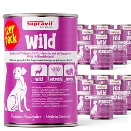 Supravit Hundenassfutter 12 x 410g Wild