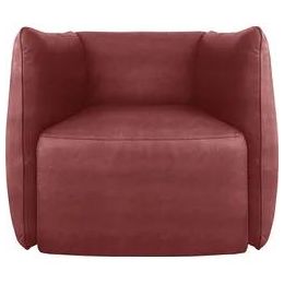 Sessel Egoitaliano "Ludo Loungesessel, Designsessel, Clubsessel, elegant und zeitlos", rot (marsala), B:80cm H:68cm T:80cm, Luxus-Micofaser Lederoptik (100% Polyester) ist ein neues technisches Gewebe mit einem visuellen und taktilen Aspekt, der dem Nubuk sehr nahe kommt, mit innovativen Eigenschaften. Seine au&szlig;erordentliche Weichheit kommt von einem exklusiven Produktionsprozess, der Unreinheiten